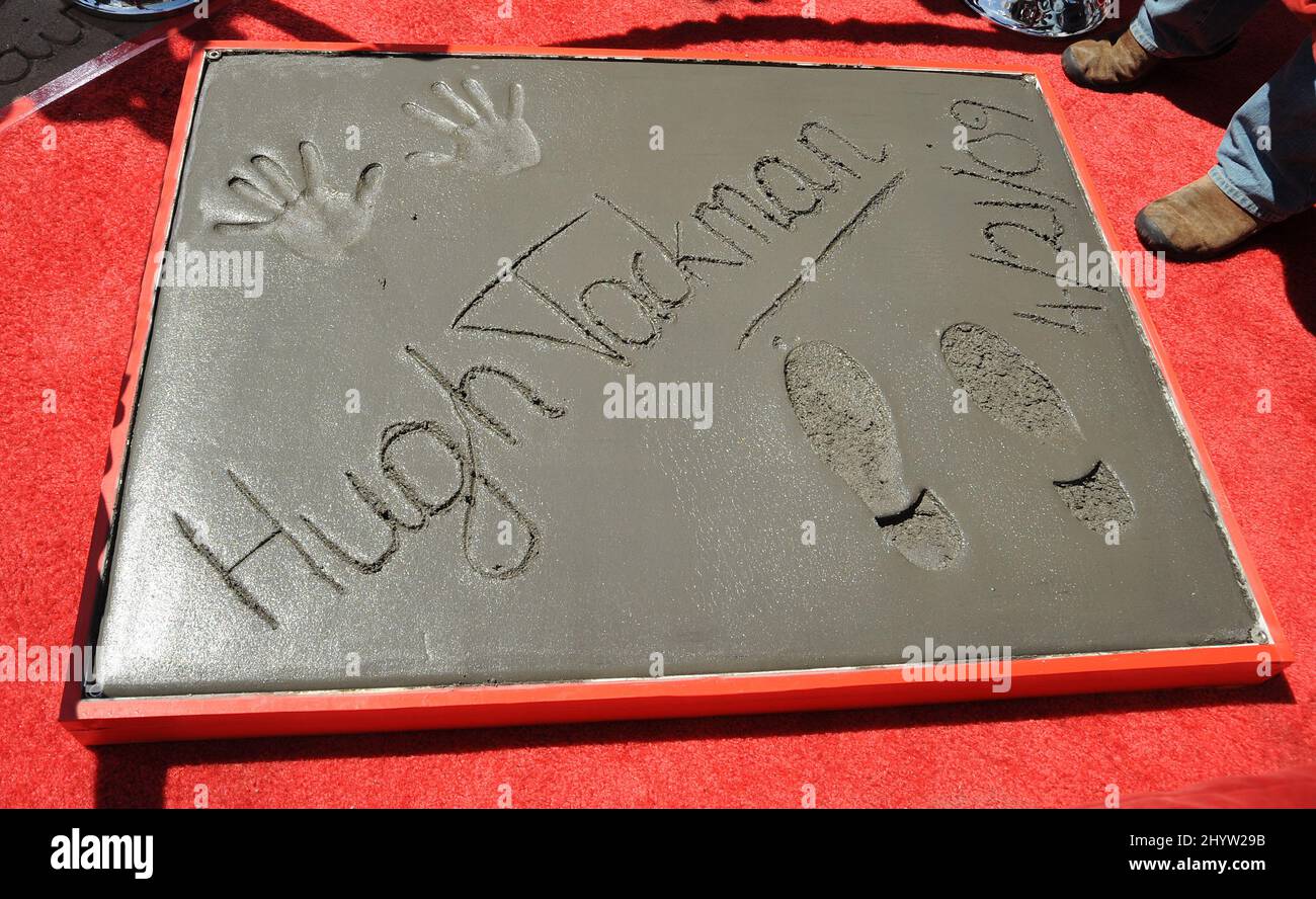 Hugh Jackman Hand and Footprint at the Hugh Jackman Hand and Footprint ...