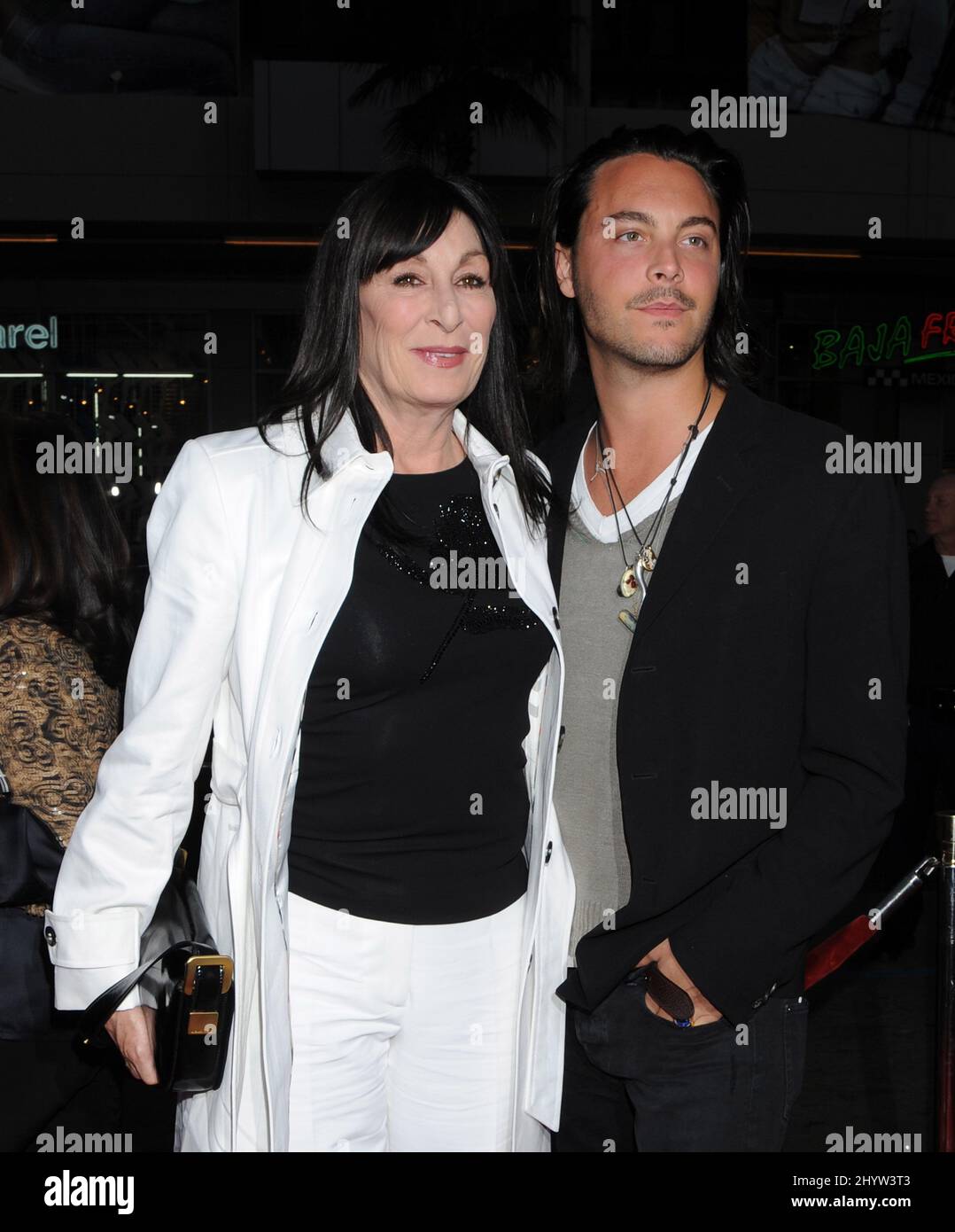Anjelica Huston and Jack Huston at the "X-Men Origins: Wolverine" Los ...