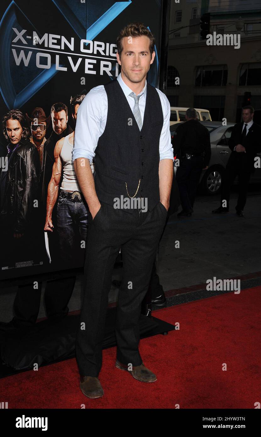 Ryan Reynolds at the "X-Men Origins: Wolverine" Los Angeles screening ...