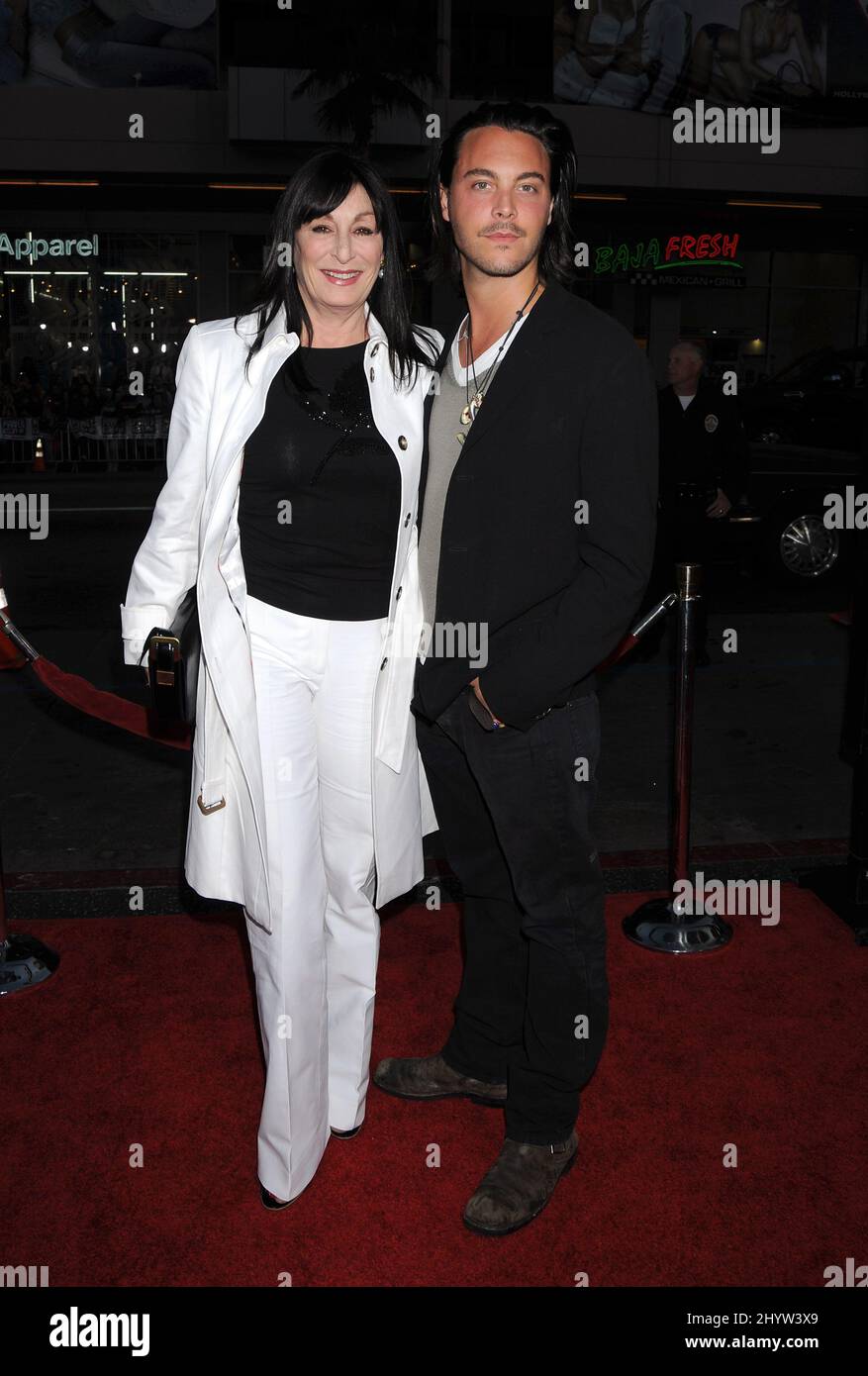 Anjelica Huston and Jack Huston at the "X-Men Origins: Wolverine" Los ...