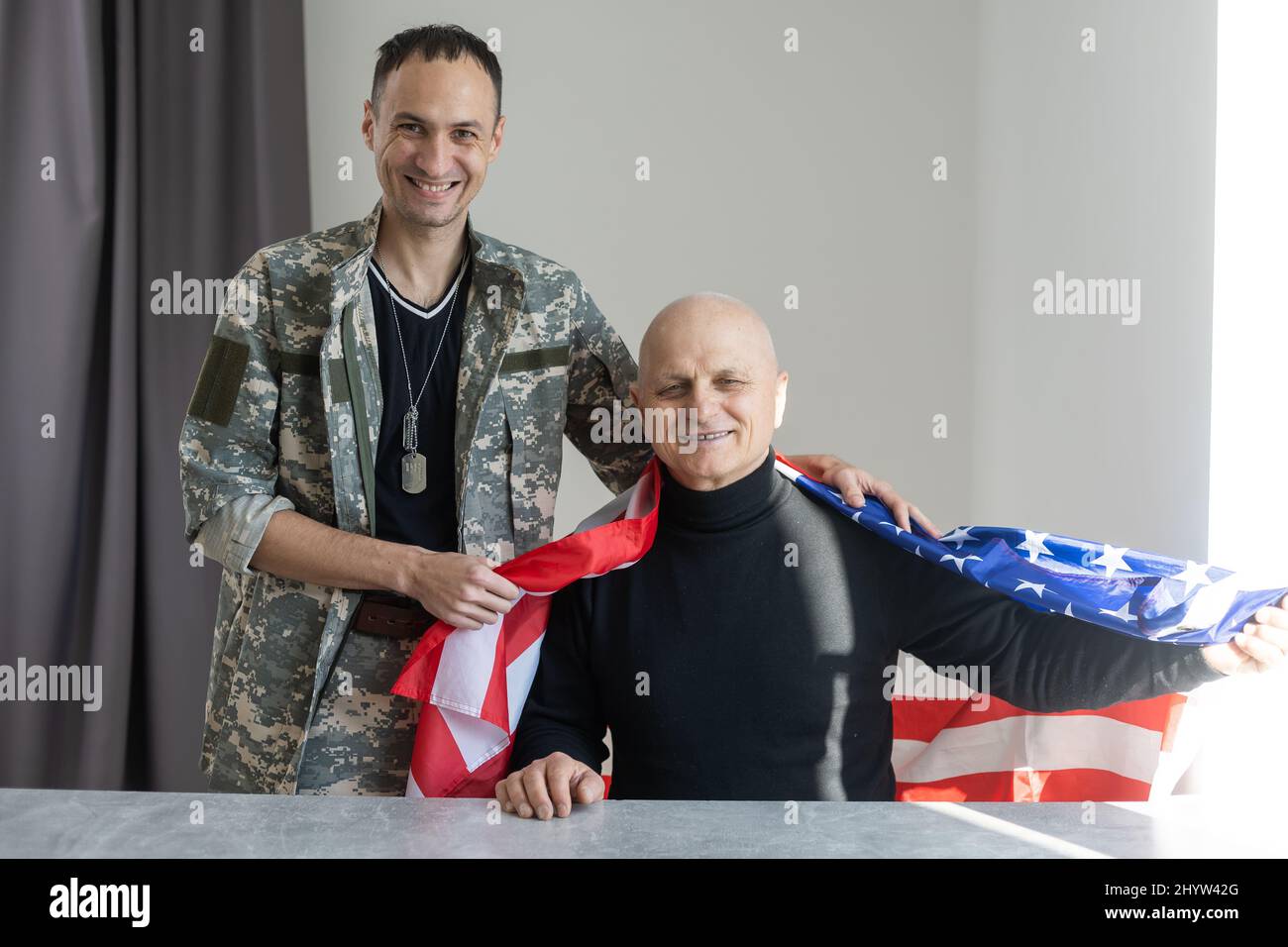 Photo of American soldier at home. American soldier finally at home ...
