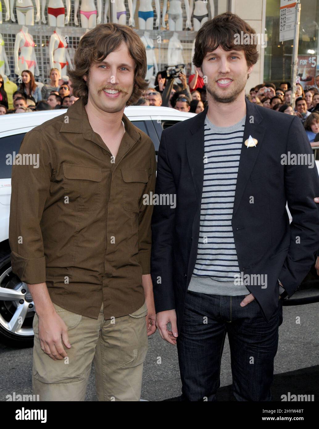 Daniel Heder and John Heder attends the premiere of Paramount Pictures "Star Trek" held at the ...