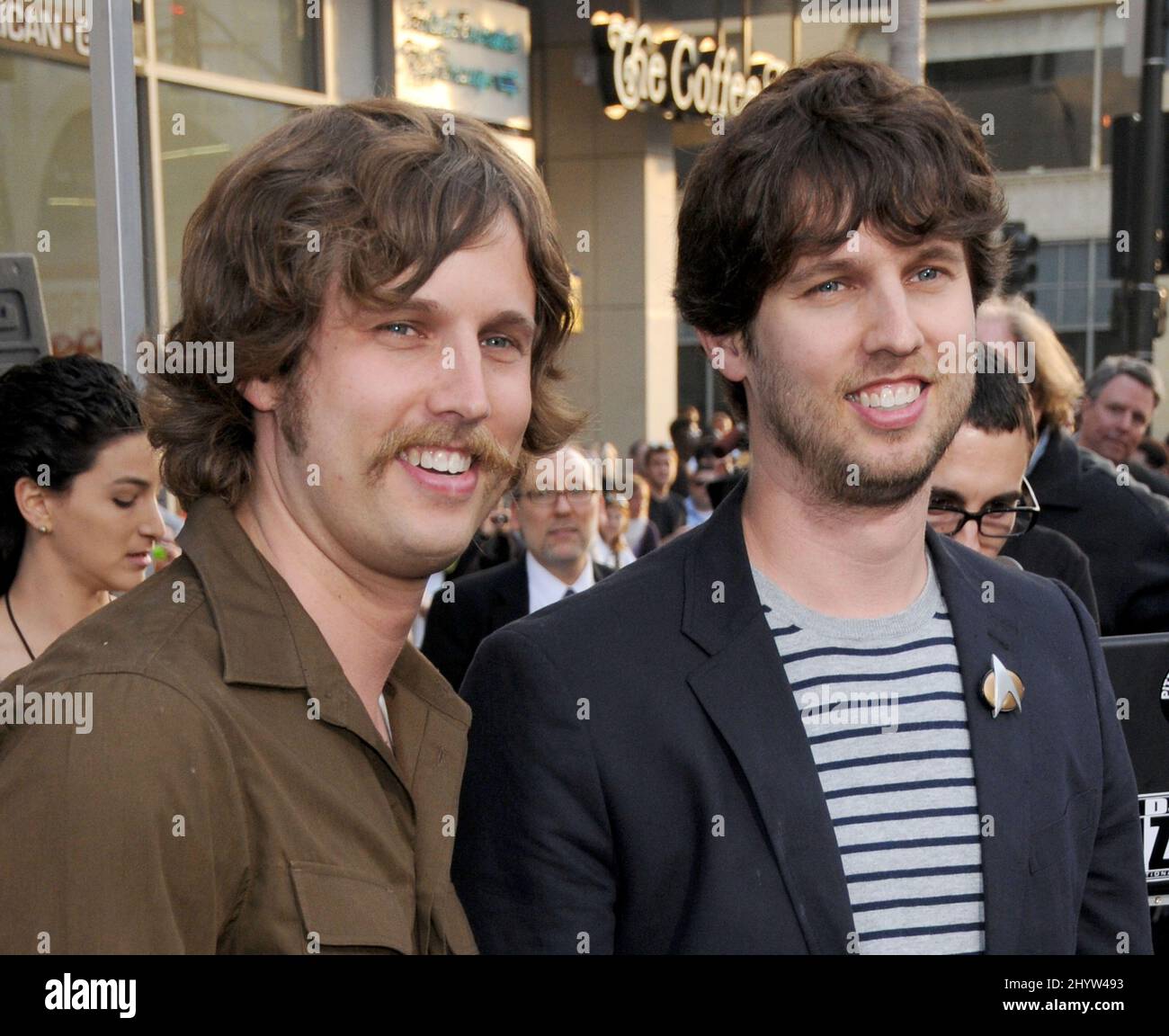 Daniel Heder and John Heder attends the premiere of Paramount Pictures "Star Trek" held at the ...