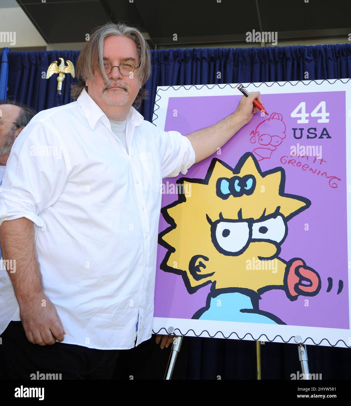 Matt Groening at "The Simpsons" Stamp Dedication Ceremony held at Fox ...