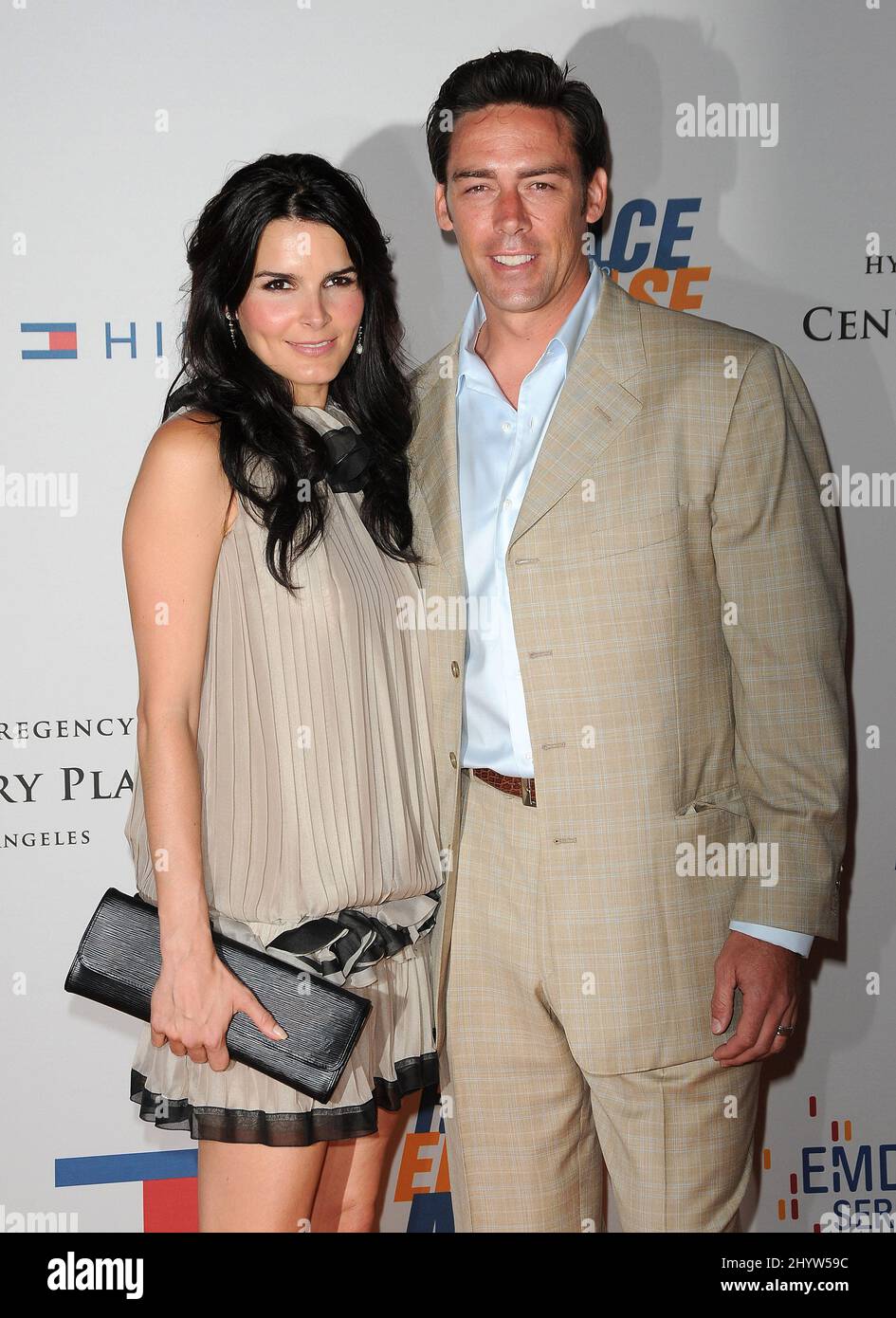 Jason Sehorn and Angie Harmon at the 16th Annual Race to Erase MS held ...
