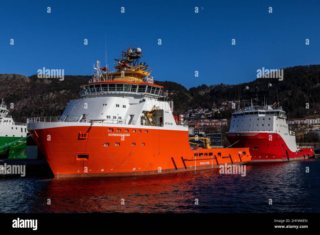 Offshore supply AHTS vessel Normand Sigma at Skoltegrunnskaien quay ...