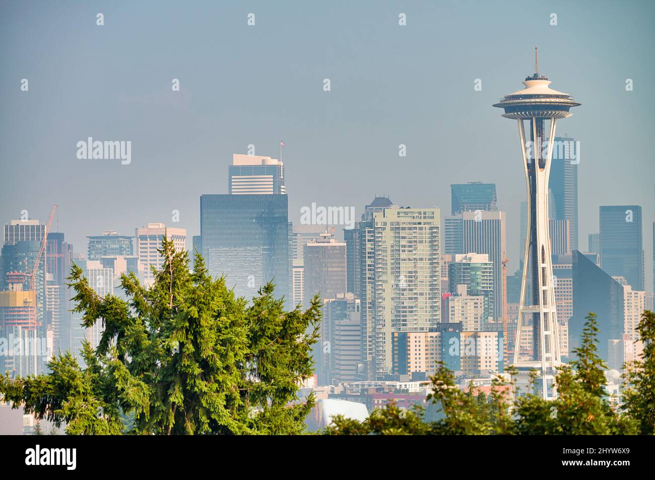Aerial view of beautiful Seattle skyline, WA Stock Photo - Alamy
