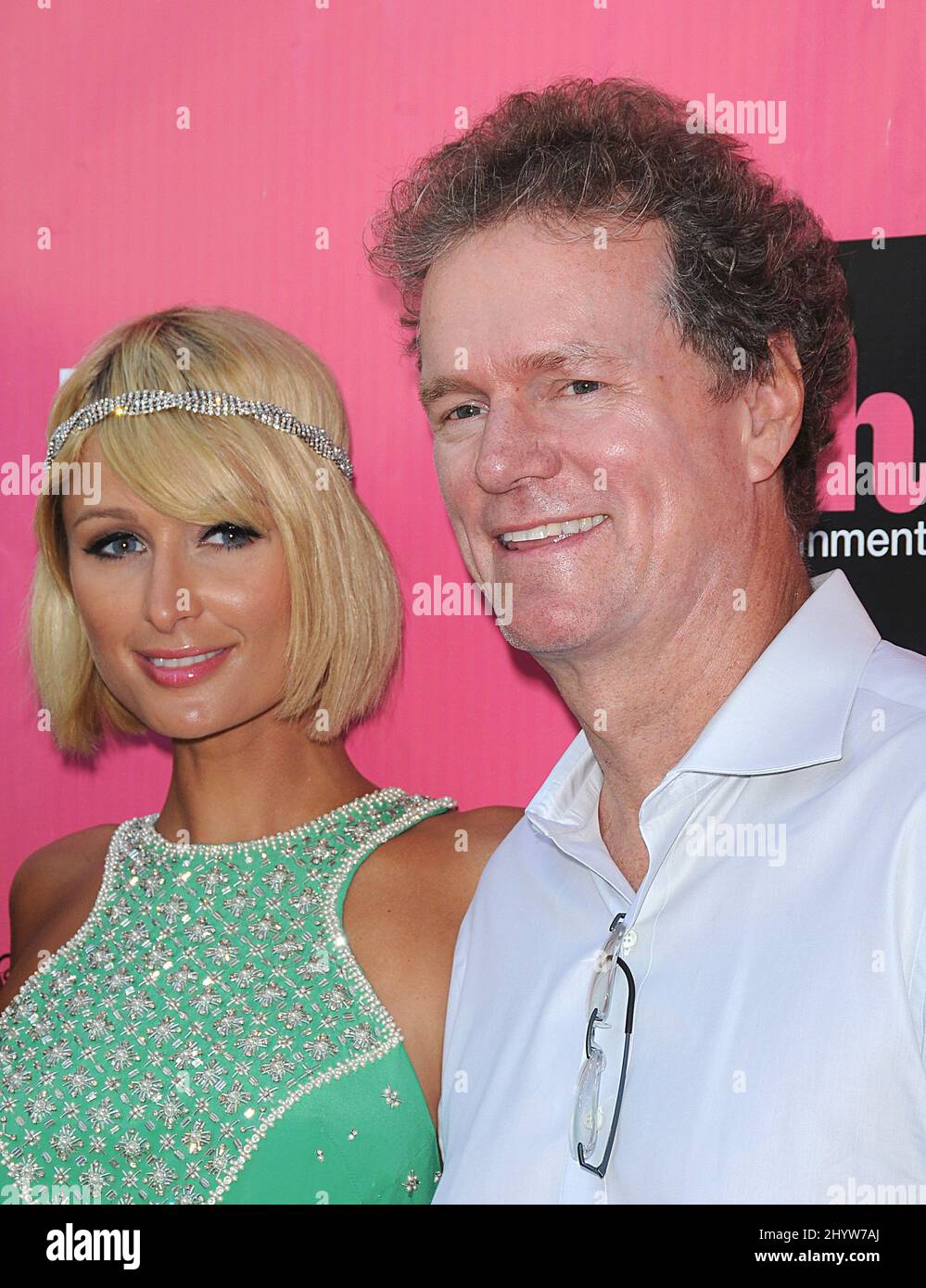 Paris Hilton and father Rick Hilton during the photocall for her new ...