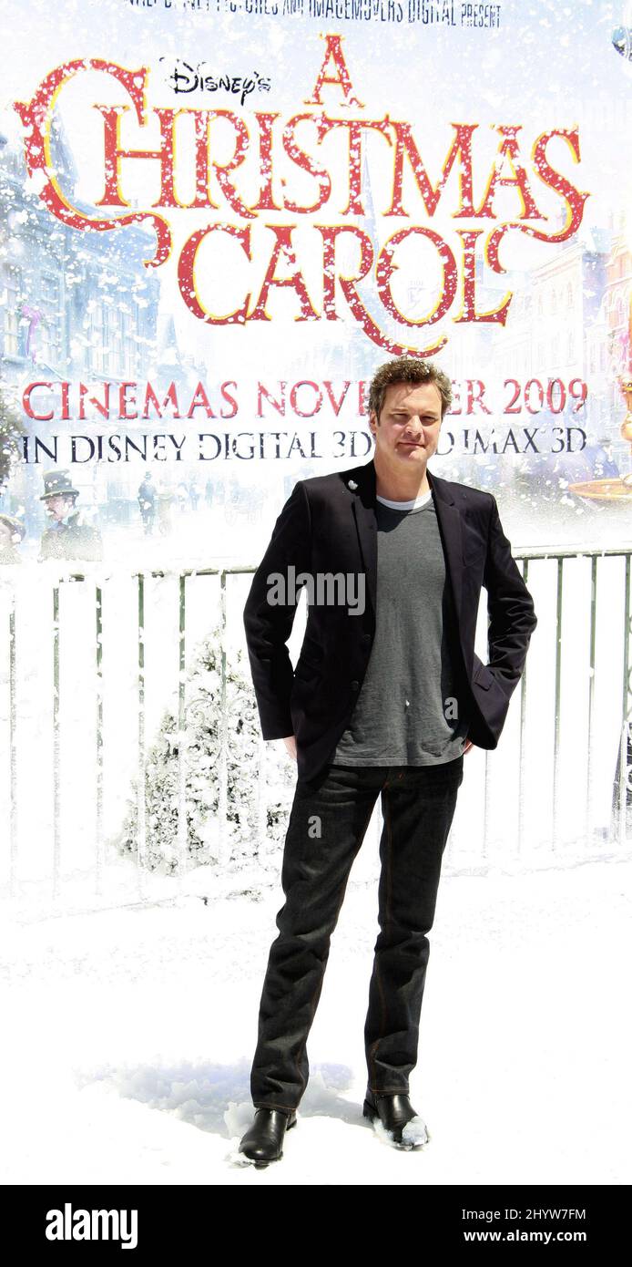 Colin Firth at a photocall for Disney's film, 'A Christmas Carol', at ...