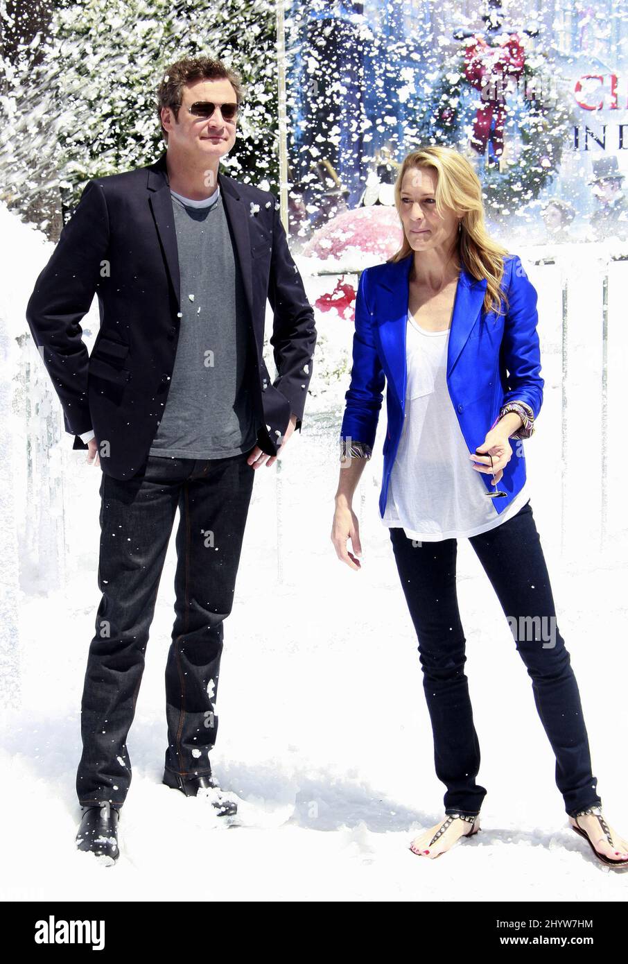 Colin Firth and Robin Wright Penn at a photocall for Disney's film, 'A ...