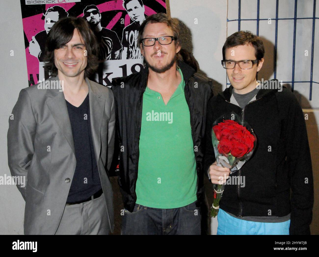 Brian Bell, Scott Shriner and Rivers Cuomo of "Weezer" Brendon Urie at ...