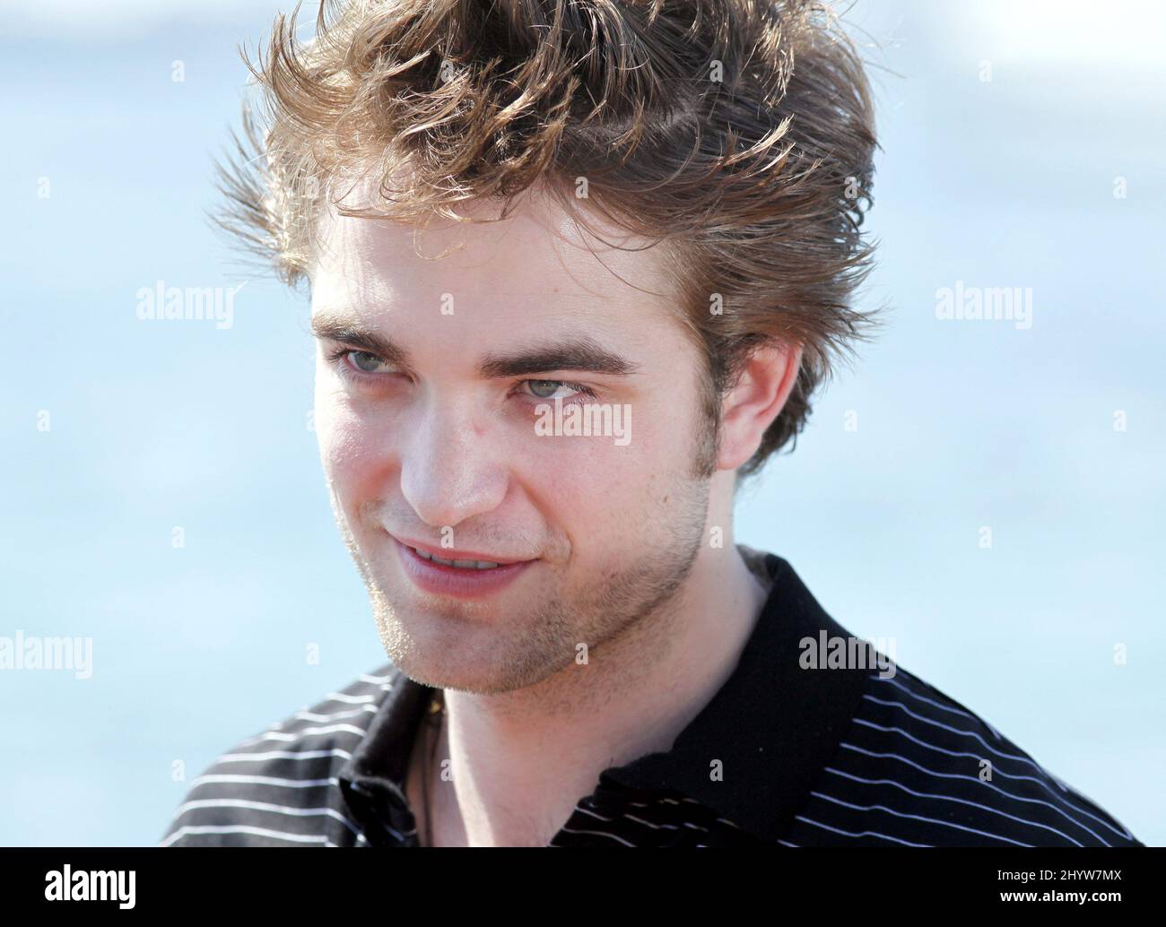 Robert Pattinson at a photocall for New Moon held at the Majestic Beach ...