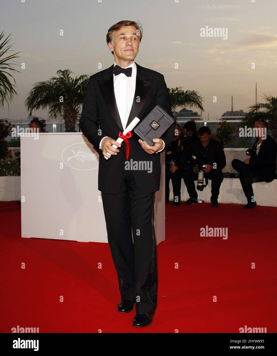 Austrian actor Christoph Waltz poses with the Best Actor award he ...
