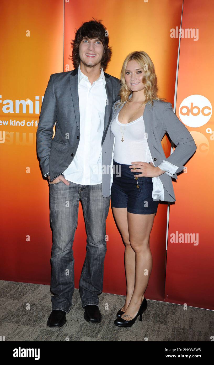 Scott Michael Foster and Spencer Grammer at the Disney And ABC ...