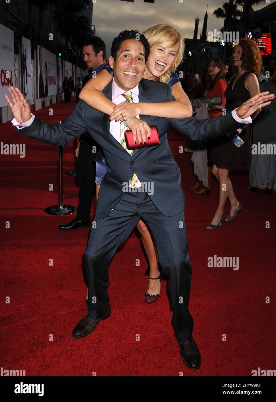 Malin Akerman and Oscar Nunez at the world premiere of 'The Proposal ...