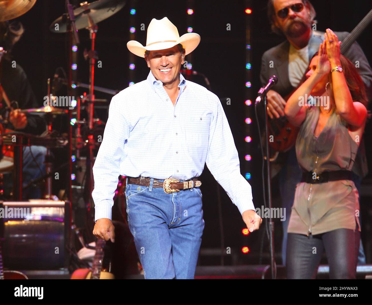 George Strait on stage during the inaugural opening of the new Cowboys ...