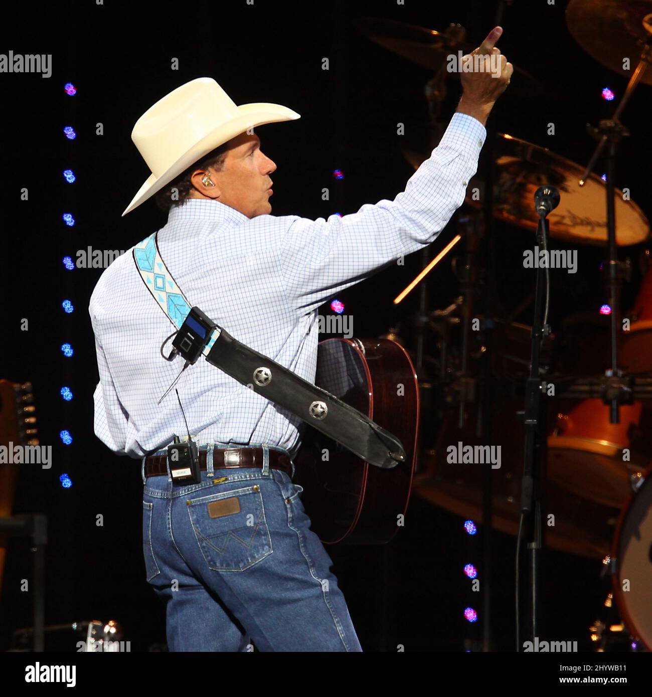 George Strait on stage during the inaugural opening of the new Cowboys ...