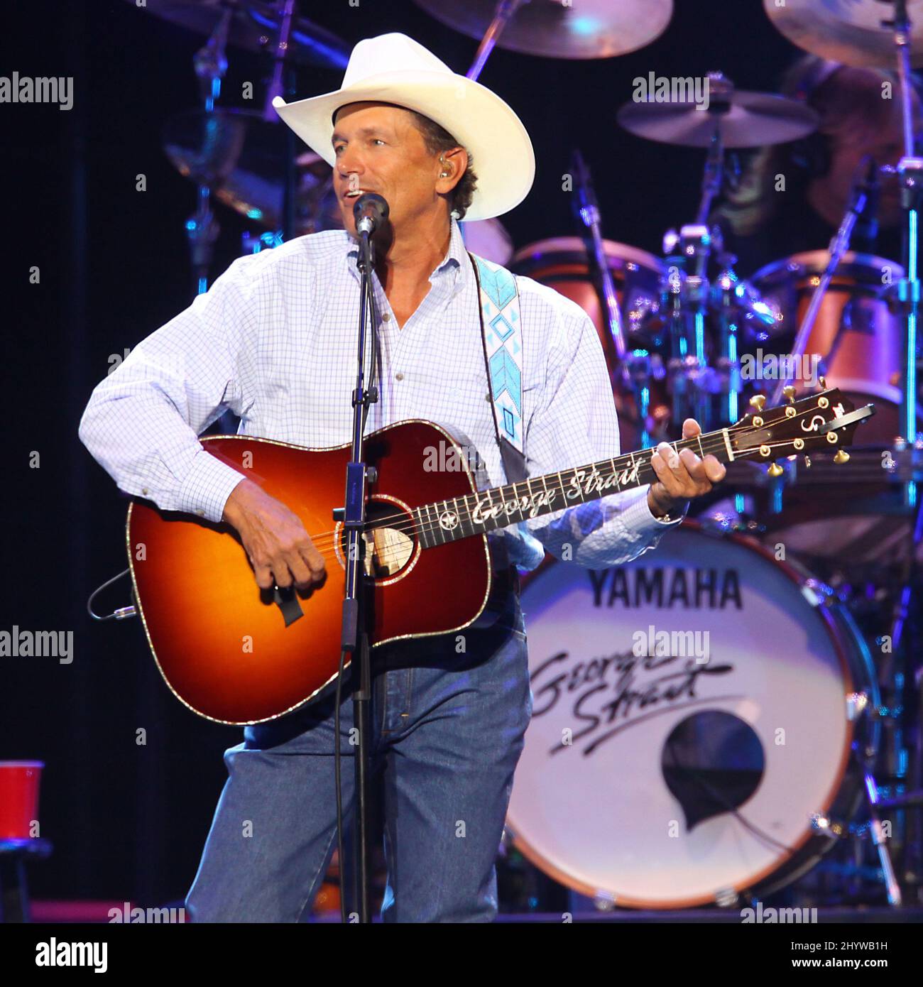 George Strait on stage during the inaugural opening of the new Cowboys ...