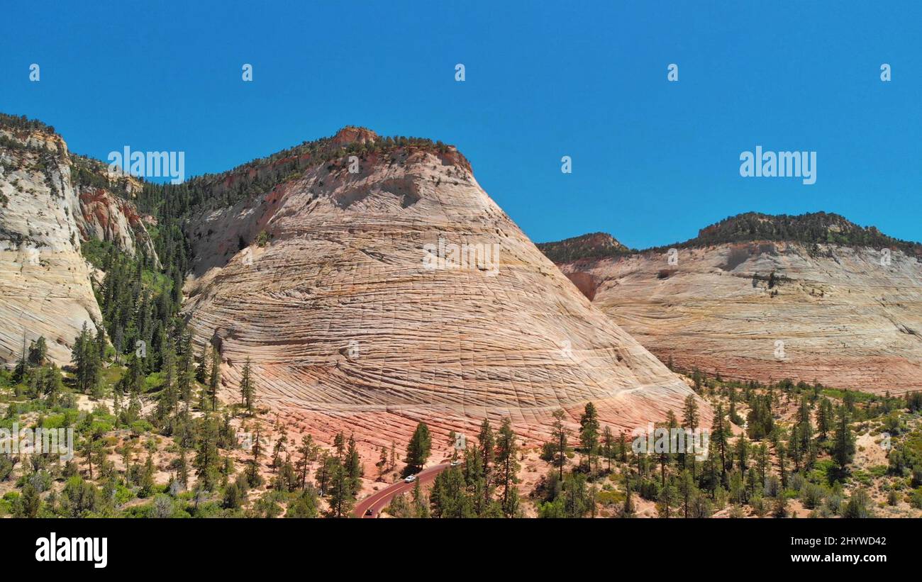 Aerial panoramic view of Zion National Park, Utah Stock Photo - Alamy