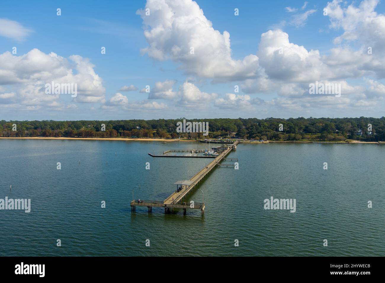 Fairhope Pier on Mobile Bay Stock Photo - Alamy