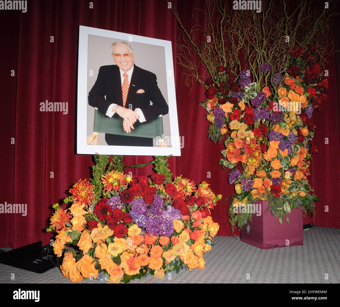 Flowers and a picture at the Academy of Television Arts and Sciences ...