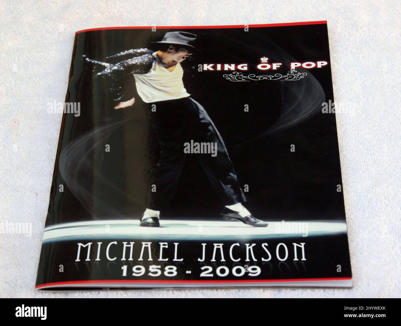 Michael Jackson Memorial program booklet is seen during the Michael ...