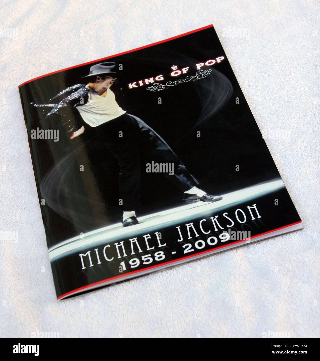 Michael Jackson Memorial program booklet is seen during the Michael ...