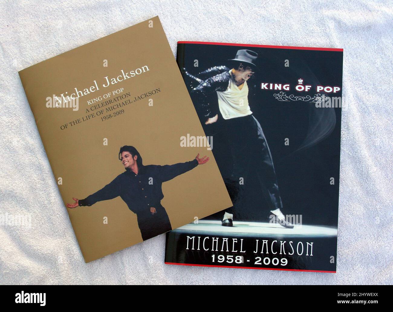 Michael Jackson Memorial program booklet is seen during the Michael ...