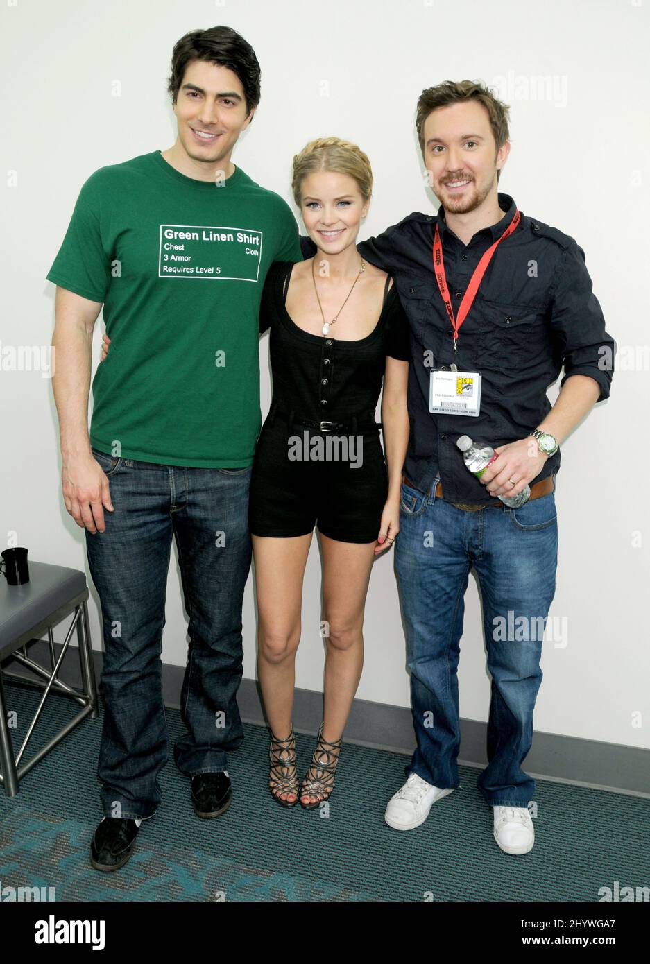 Brandon Routh, Anita Briem and Sam Huntington at Comic-Con ...
