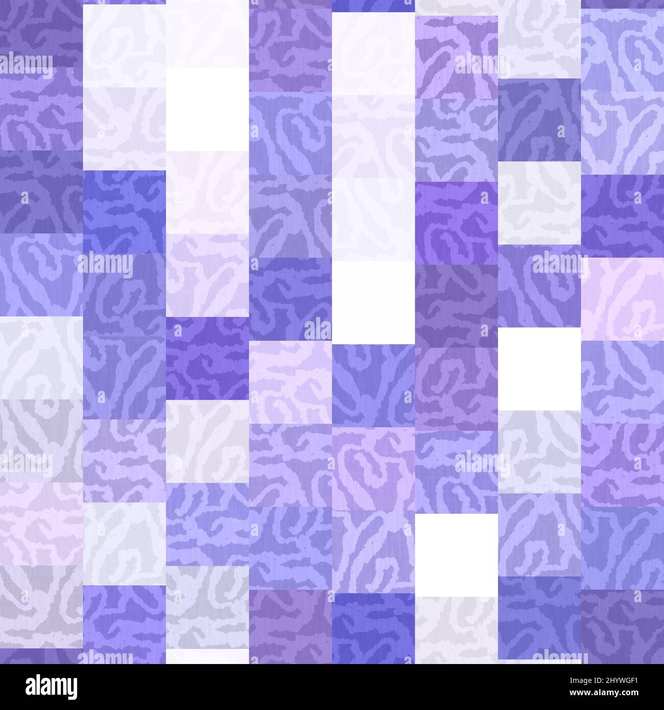 Random patchwork purple mosaic pixel grid seamless pattern. Modern ...