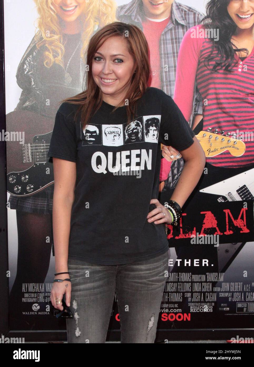 Brandi Cyrus at the 'BandSlam' world premiere, held at Mann Village ...