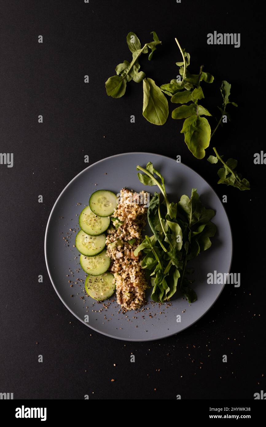 Food overhead plate hi-res stock photography and images - Alamy