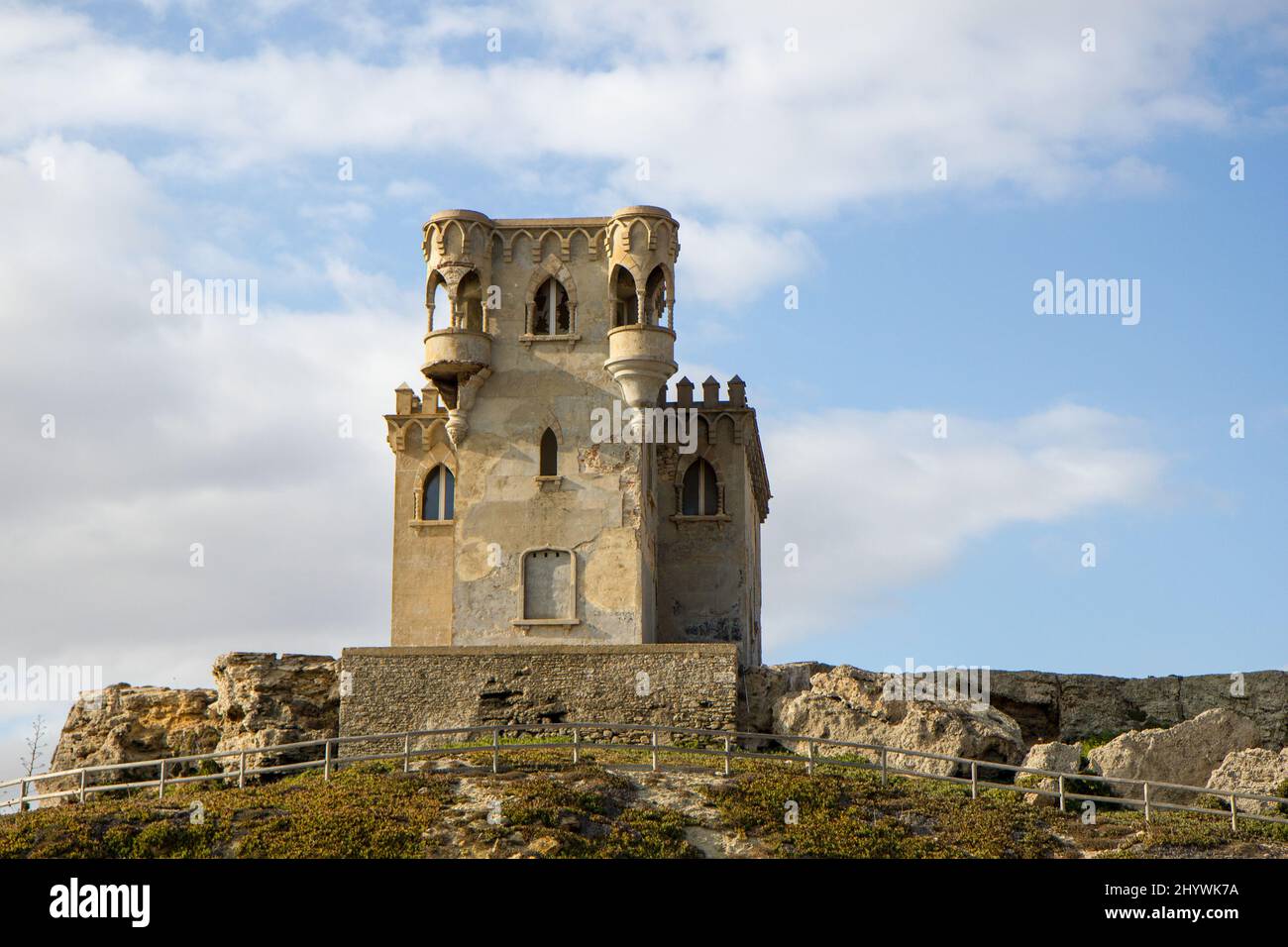 Castillo Santa Catalina an observation tower Tarifa - Cadiz - Spain ...