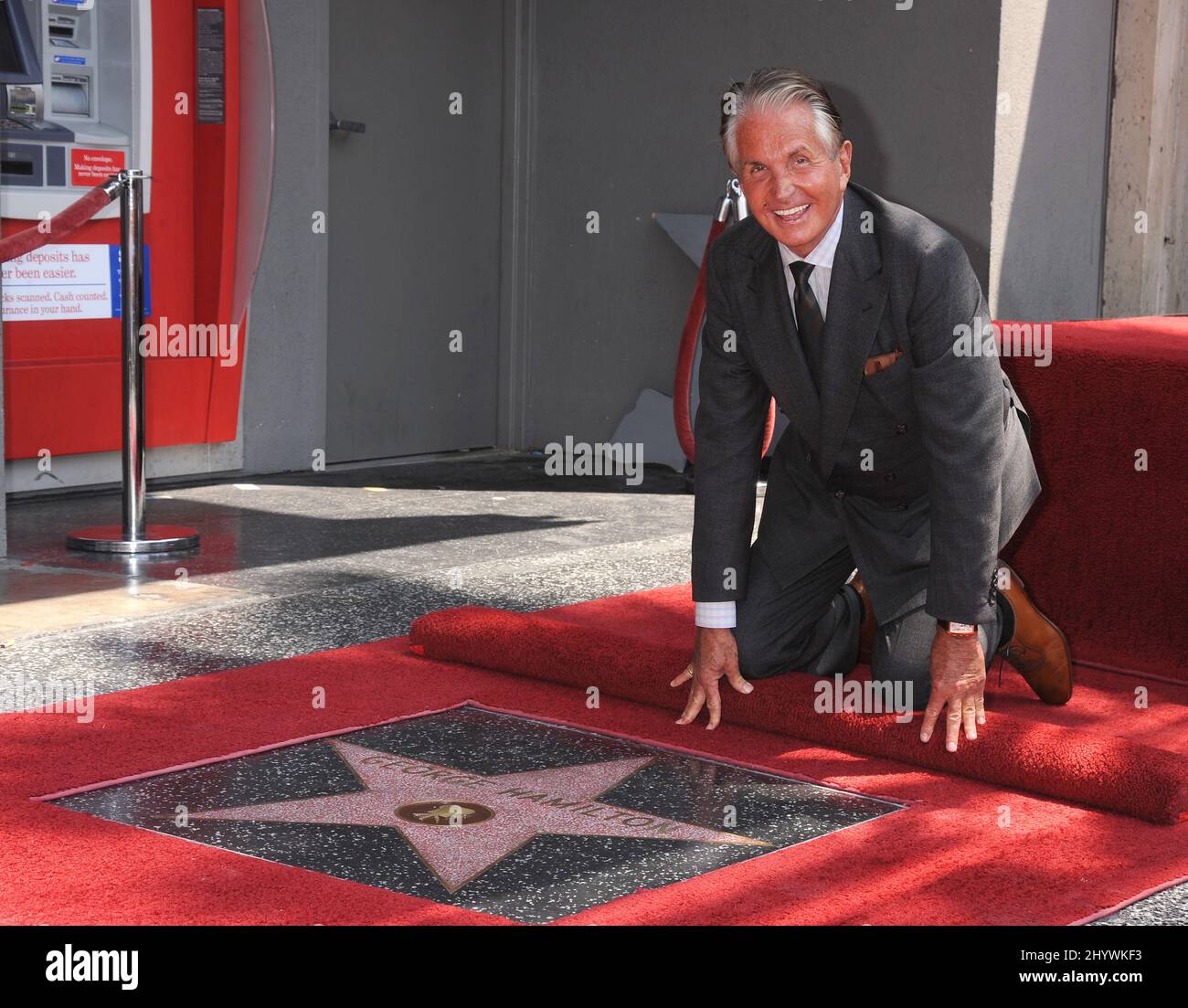 George Hamilton is seen on the Hollywood Walk of Fame as he is honoured ...