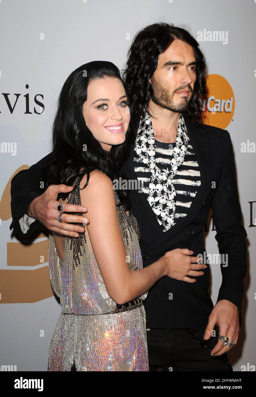 Katy Perry and Russell Brand at the the Annual Clive Davis Pre-Grammy ...