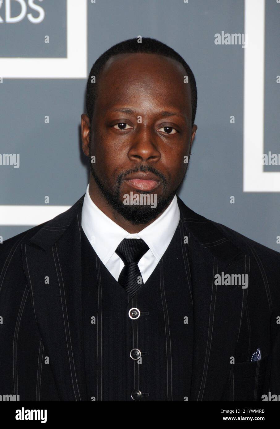 Wyclef Jean arrives at the 52nd Annual Grammy Awards held at the Staple ...