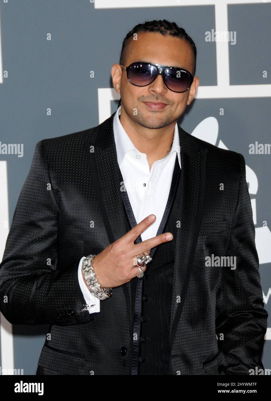 Sean Paul arrives at the 52nd Annual Grammy Awards held at the Staple ...
