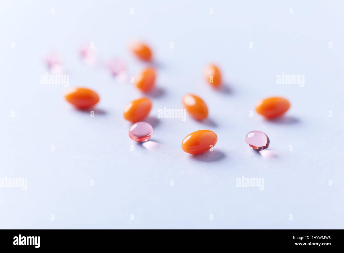 Vitamin E and Coenzyme Q10 capsules. Antioxidants. Concept for a ...