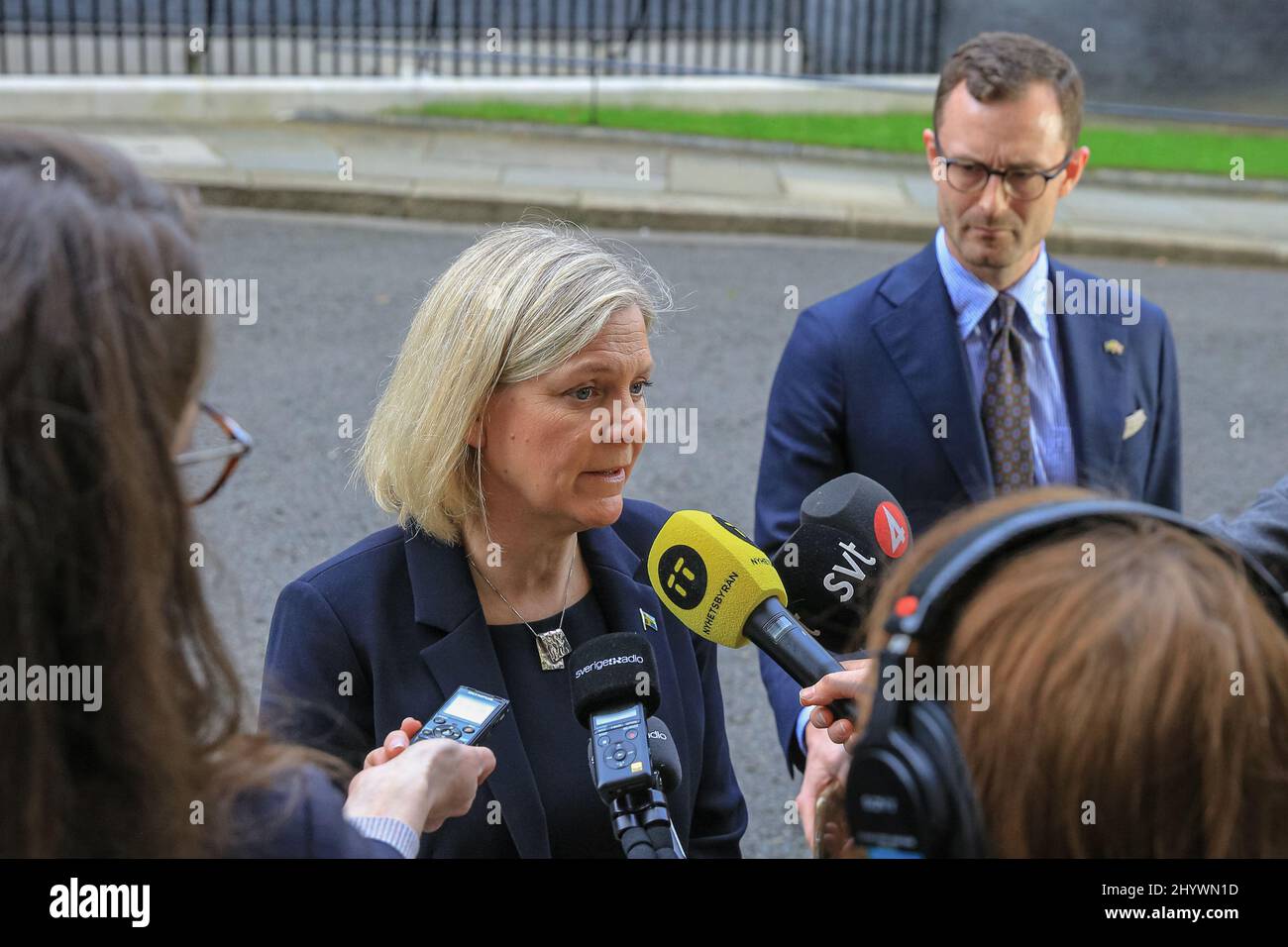 London, UK. 15th Mar, 2022. Magdalena Andersson. British Prime Minister ...