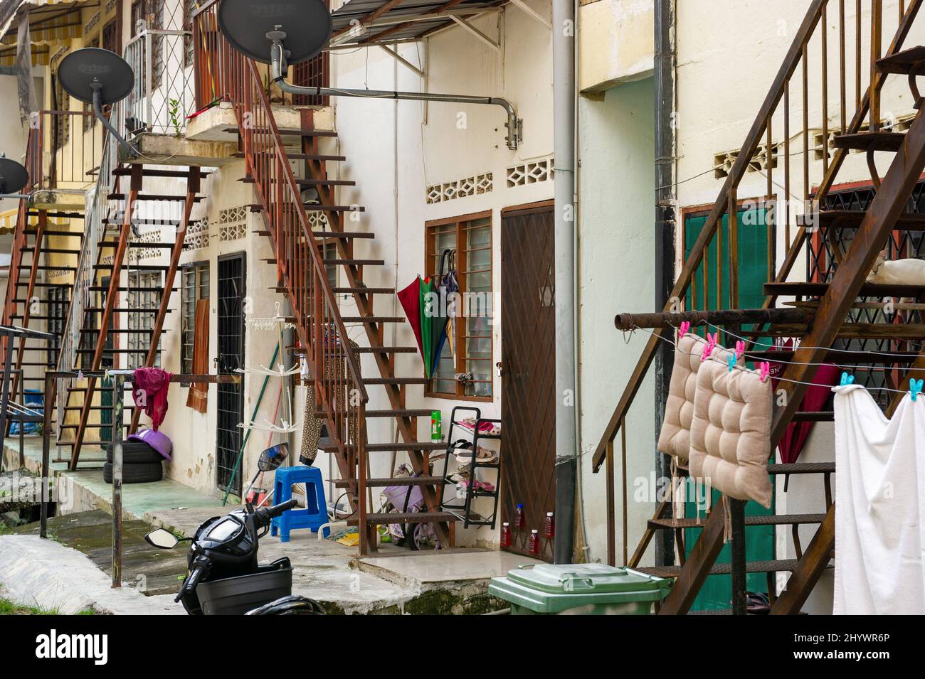 Close-Up of Traditional Malay Kampung Home at Kampung Baru Stock Photo ...