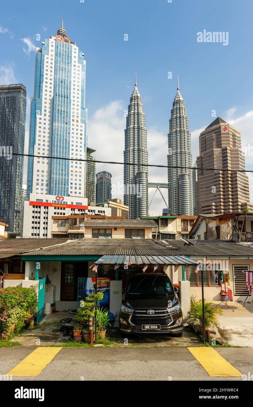 KLCC Skyline With Kampung Baru in the Foreground Stock Photo - Alamy
