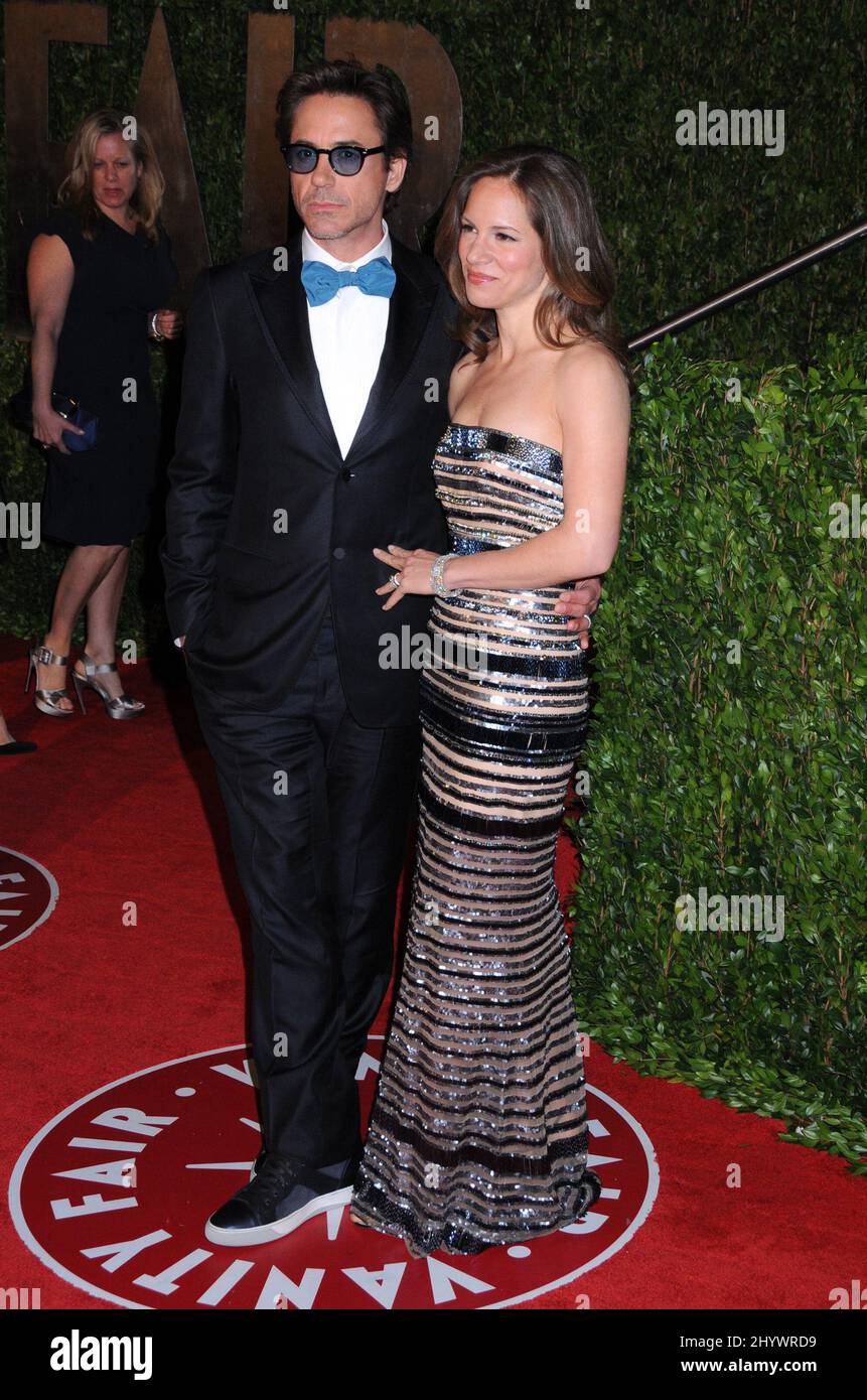 Robert Downey, Jr. and wife Susan Downey arriving at the Vanity Fair ...