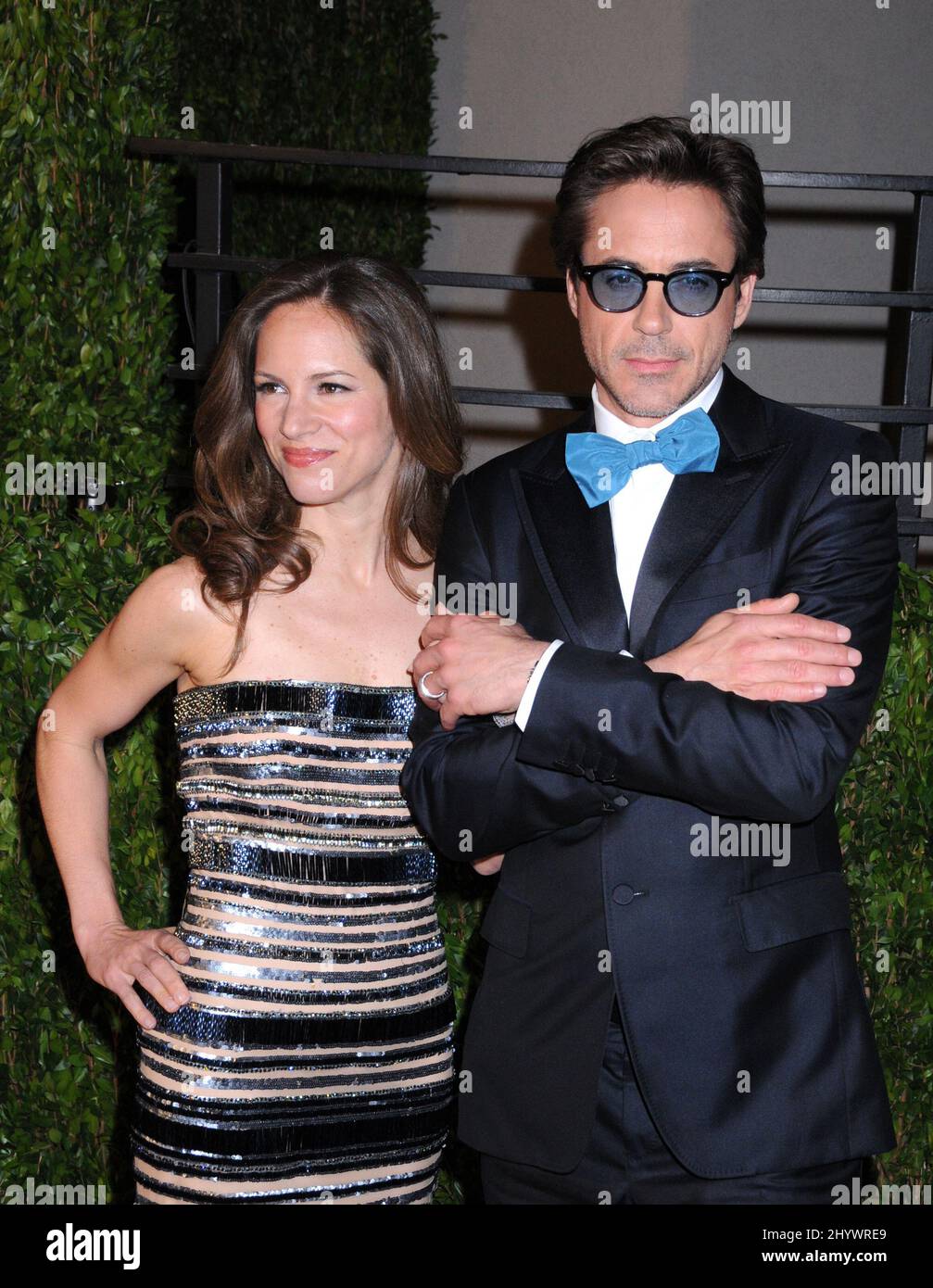 Robert Downey, Jr. and wife Susan Downey arriving at the Vanity Fair ...