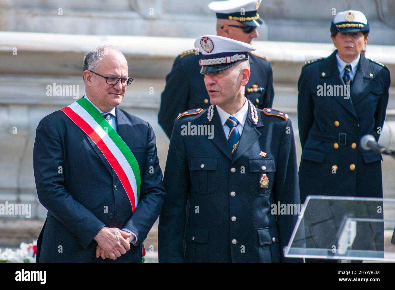 Rome, Italy. 15th Mar, 2022. The Mayor of Rome Roberto Gualtieri ...