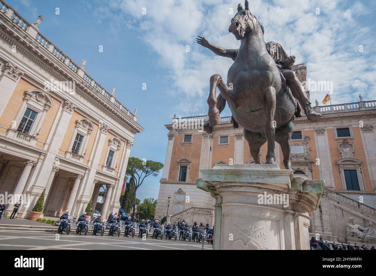 Rome, Italy. 15th Mar, 2022. The Mayor of Rome Roberto Gualtieri ...