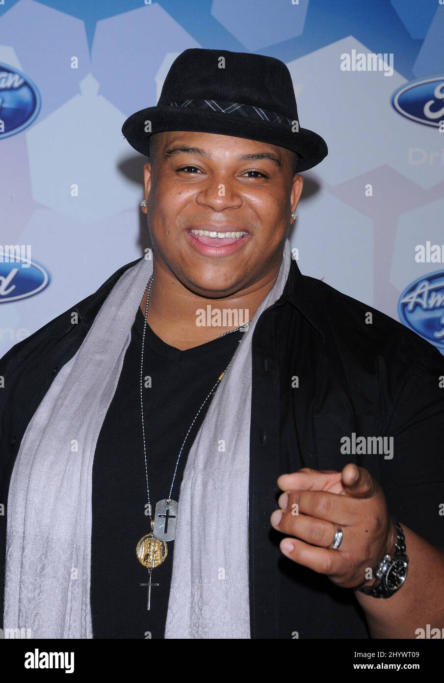 Michael Lynche during Fox's 'American Idol' top 12 finalists party held ...
