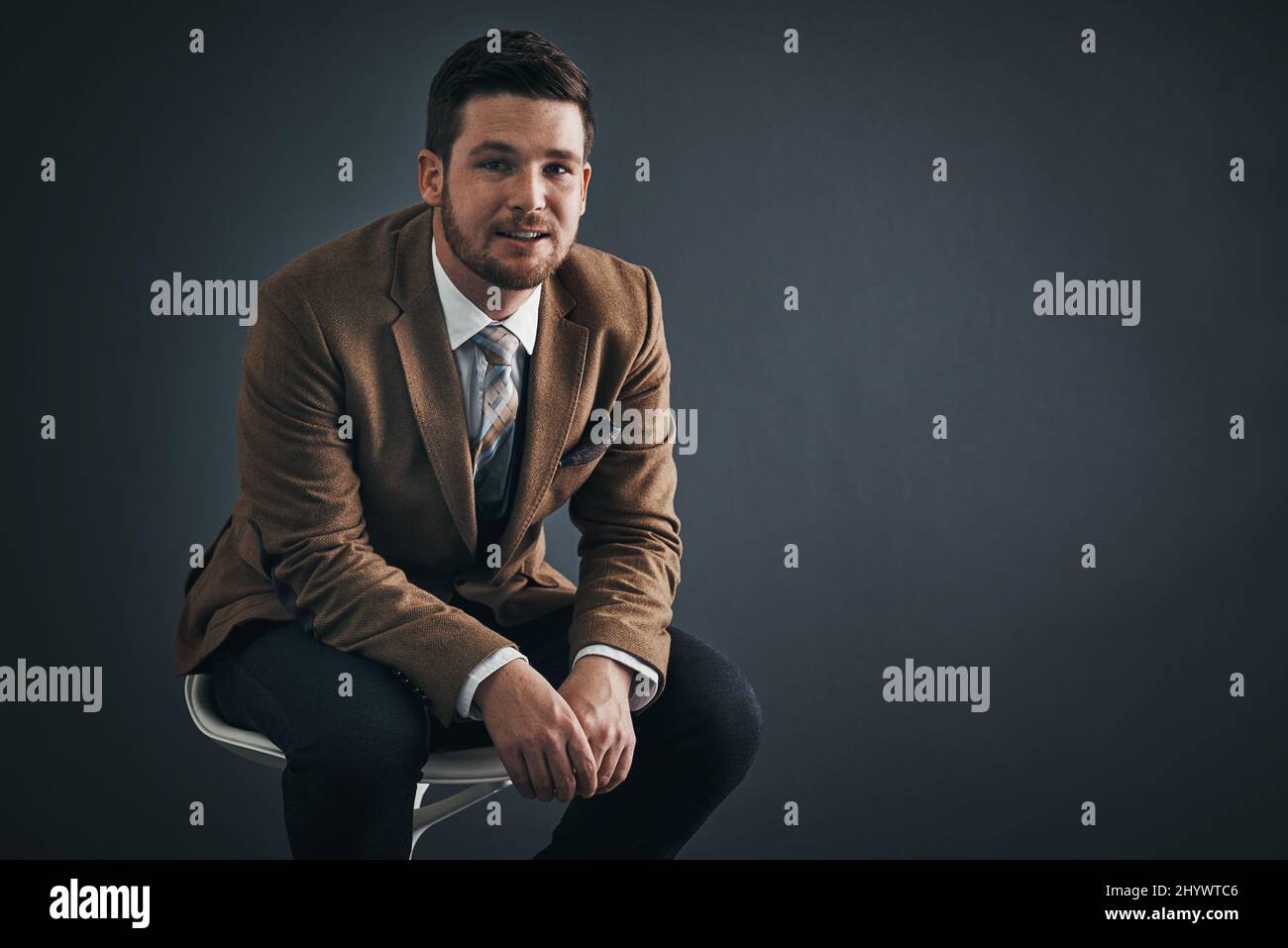 Keep confidence in your stride as you proceed. Studio portrait of a ...