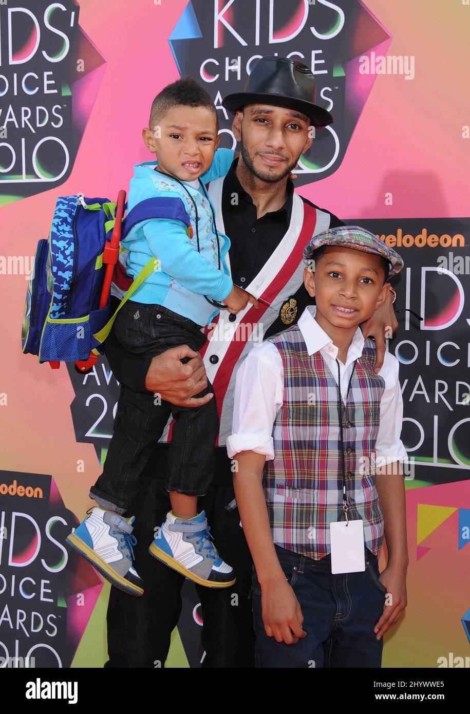 Swizz Beatz with sons arriving at Nickelodeon's 23rd Annual Kid's ...