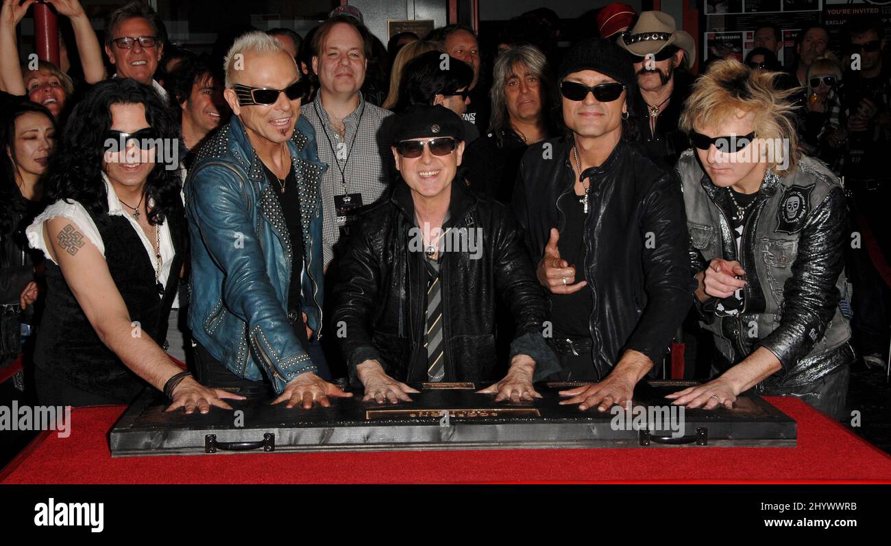 Scorpions at the induction of the Scorpions into Hollywood's RockWalk ...