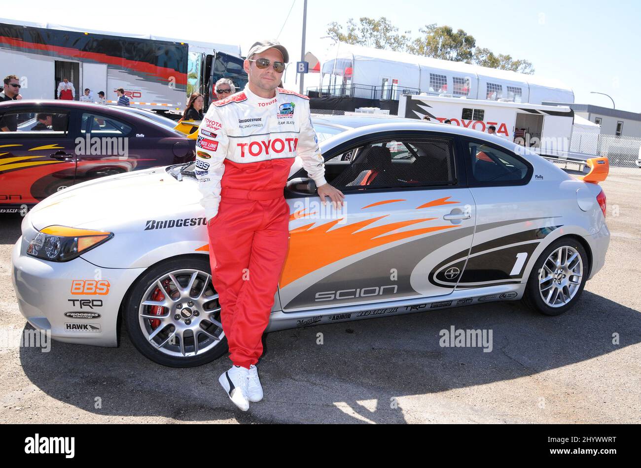 Christian Slater at the Toyota Pro/Celebrity Grand Prix 2010 Practice ...